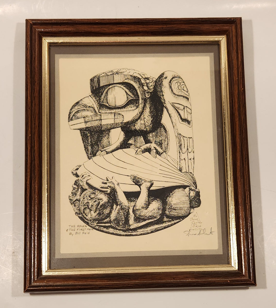 The Raven & The First Men By Bill Reid Art Print Signed Steve Carter N ...