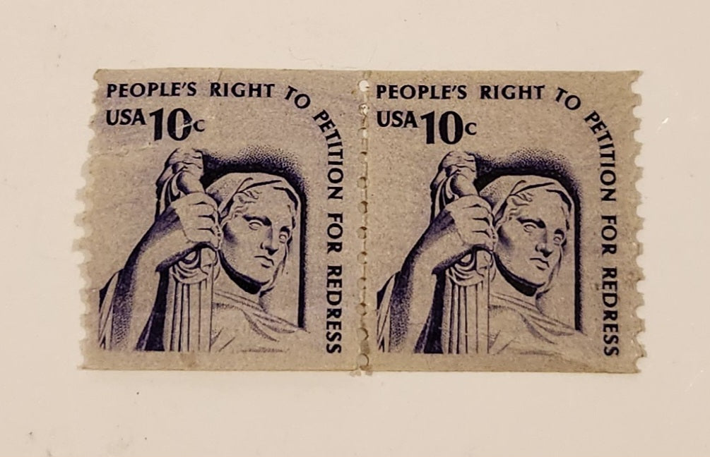 1975 USA People's Right To Petition For Redress 10 Cent Postal Stamp S ...