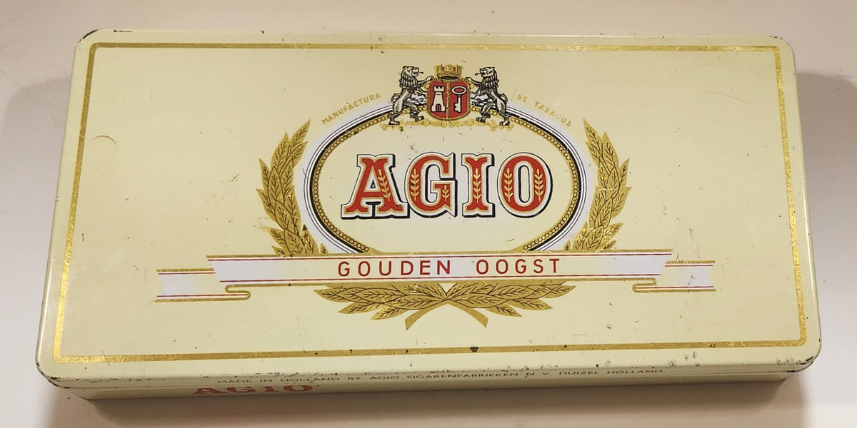 Vintage Agio Gouden Oogst Dutch Cigars Tin Metal Container – Treasure Valley Antiques & Collectibles
