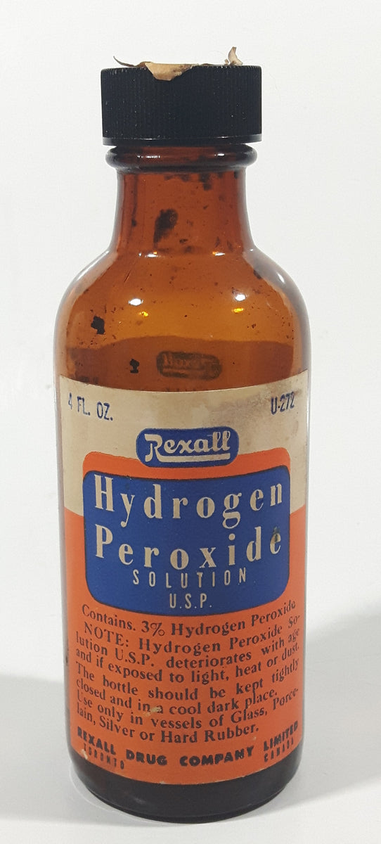 Antique Rexall Drug Company Limited Hydrogen Peroxide Solution U.S.P. – Treasure Valley Antiques ...