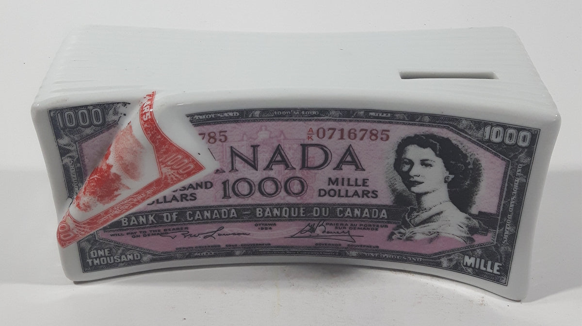 Canada Canadian $1000 One Thousand Dollar Bill Stack Shaped Ceramic Co ...