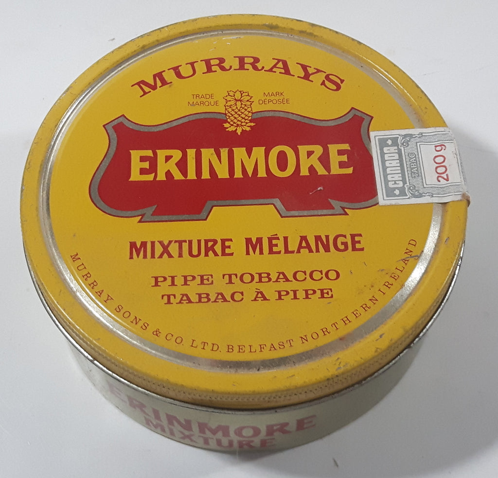 Vintage Murray's Erinmore Mixture Pipe Tobacco 200g Tin Metal Tobacco ...