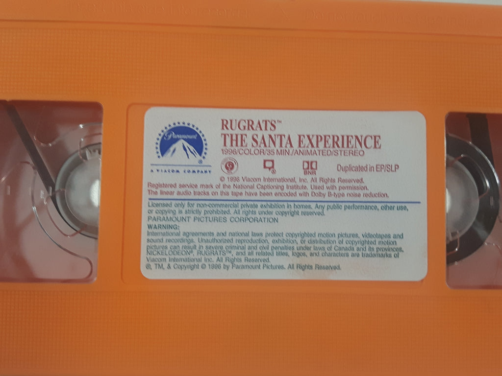 2000 Viacom Nickelodeon Rugrats The Santa Experience Movie VHS Video C ...
