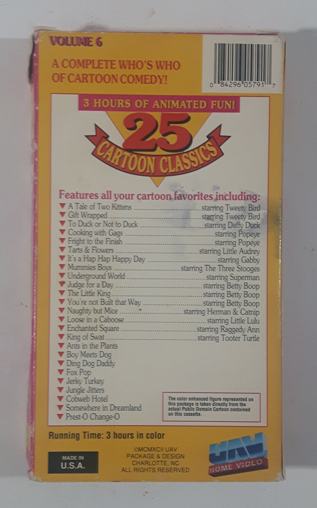 1992 UAV 3 Hours of Animated Fun! 25 Cartoon Classics Tweety & Pals Vo ...