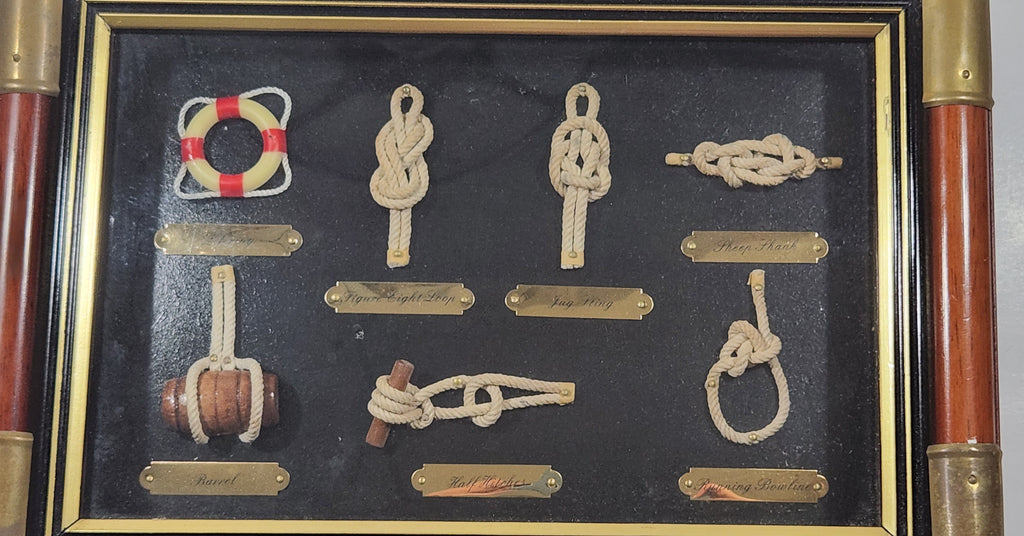 Ship Nautical Knots Wood Cased Shadow Box 10 1/4" x 14 1/4" – Treasure ...