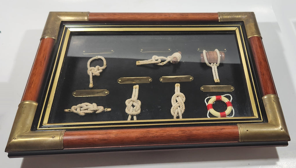 Ship Nautical Knots Wood Cased Shadow Box 10 1/4" x 14 1/4" – Treasure ...