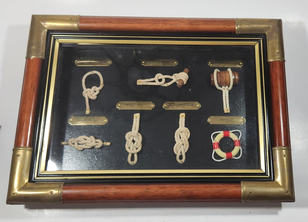 Ship Nautical Knots Wood Cased Shadow Box 10 1/4" x 14 1/4" – Treasure ...