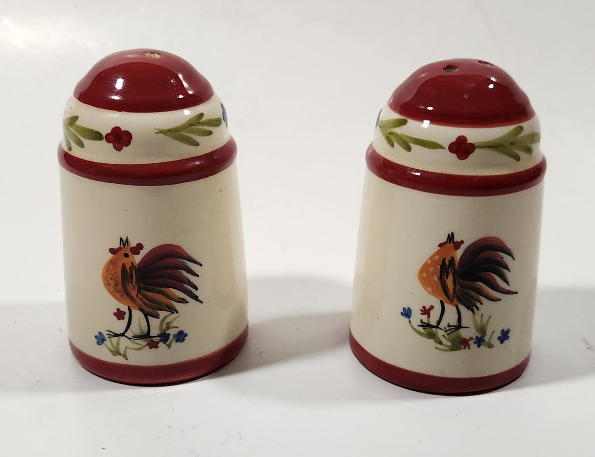 Avon Rooster Chicken Themed Ceramic Salt and Pepper Shaker Set ...