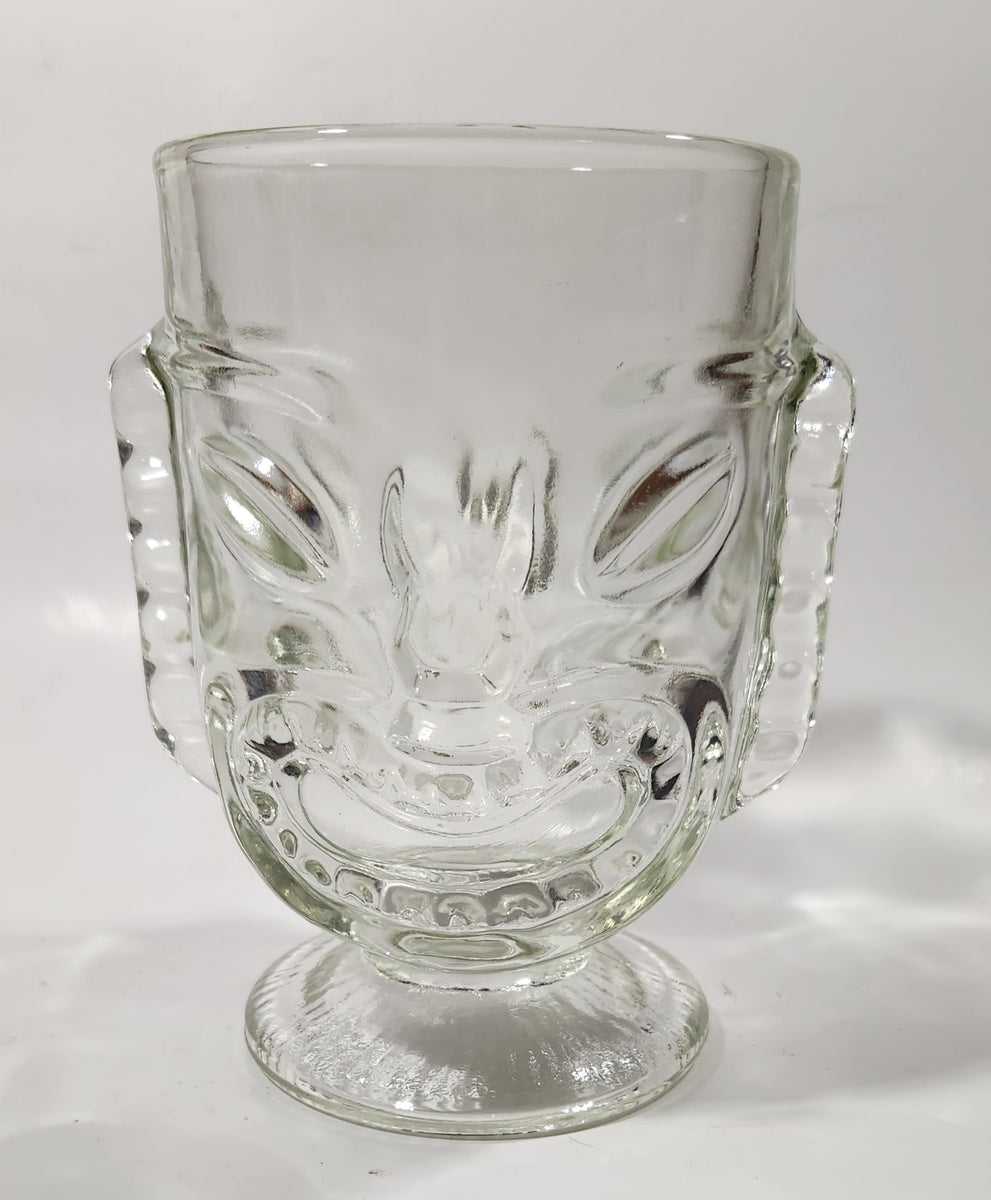 Tiki God Double Sided Happy Face Sad Face 6" Tall 3D Embossed Heavy Gl ...