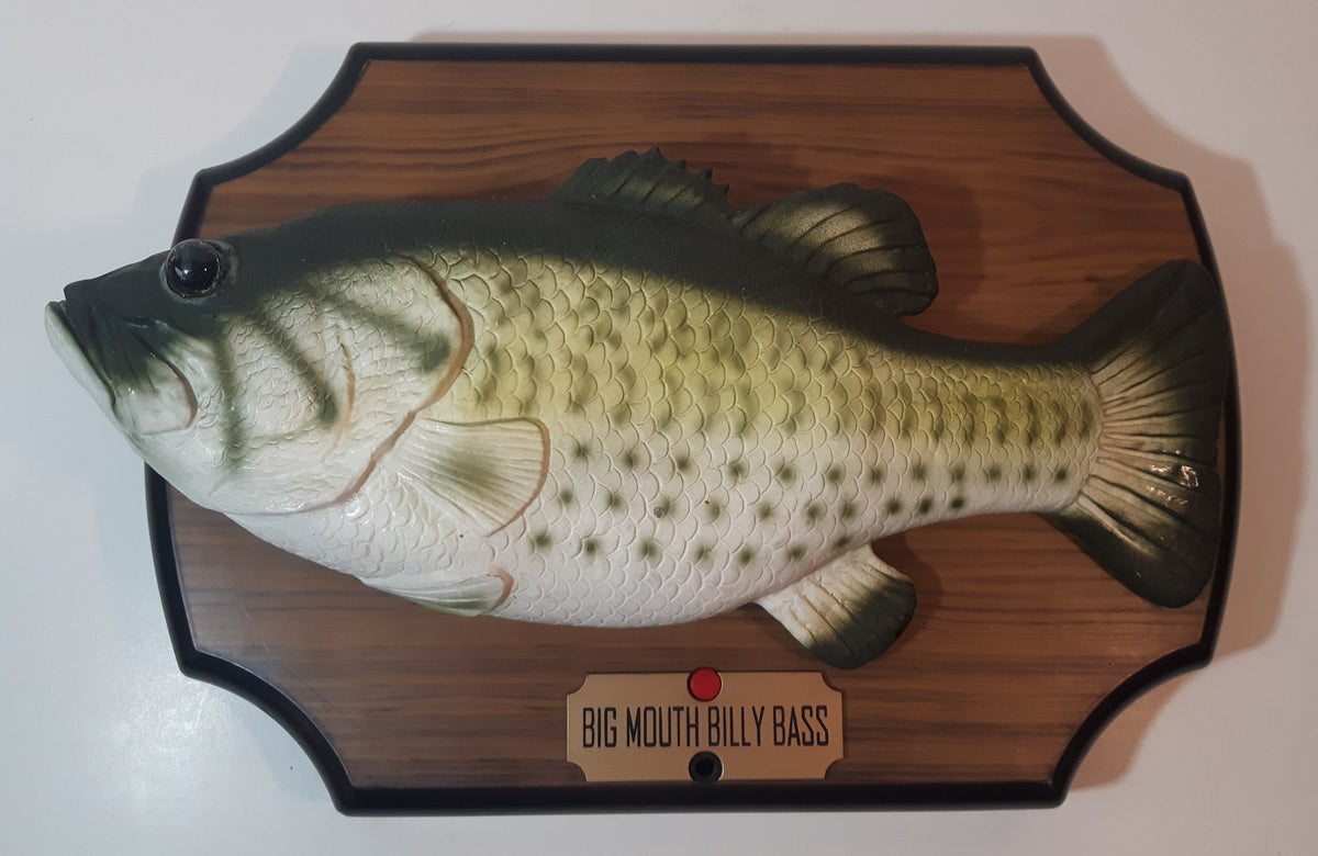 1999 Gemmy Big Mouth Billy Bass Singing Moving Fish On Plaque Novelty ...