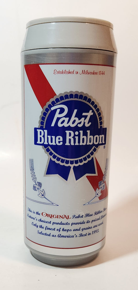 Pabst Blue Ribbon 7" Tall Beer Can Shaped Plastic Thermos Drinking Cup ...