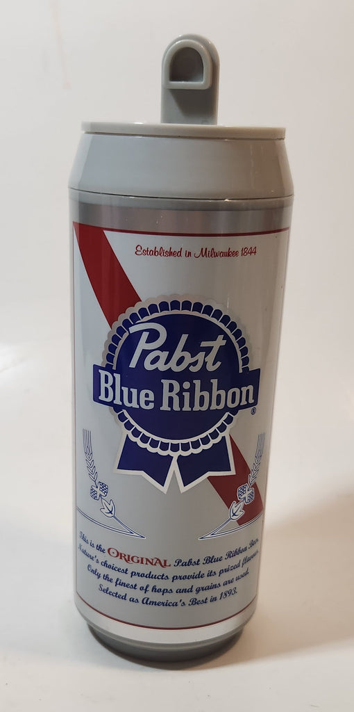 Pabst Blue Ribbon 7" Tall Beer Can Shaped Plastic Thermos Drinking Cup ...