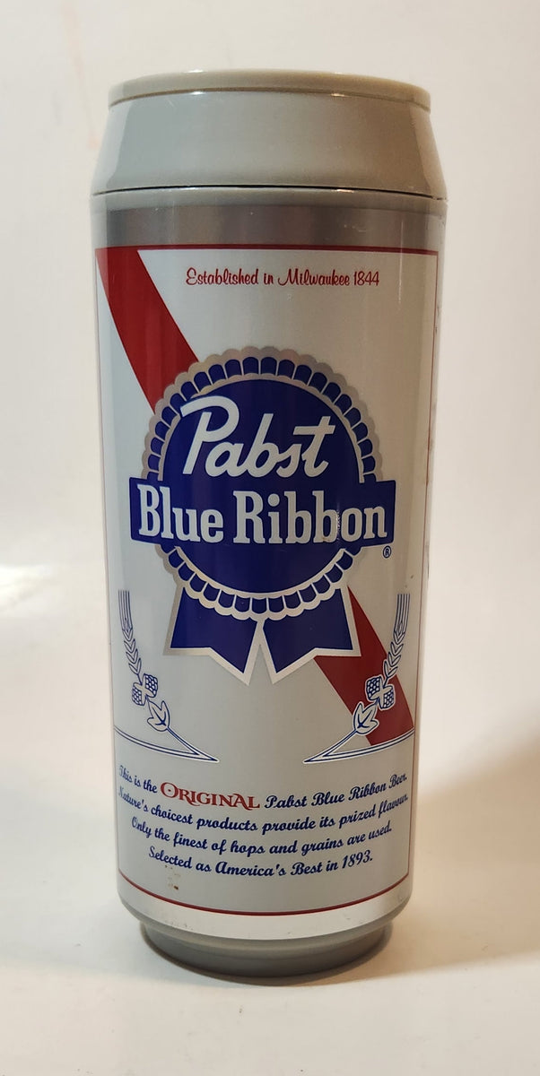 Pabst Blue Ribbon 7" Tall Beer Can Shaped Plastic Thermos Drinking Cup ...