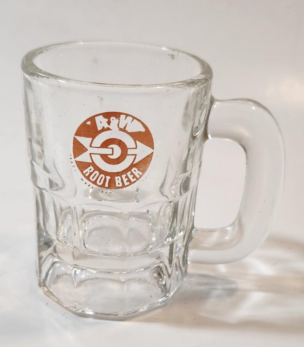 Vintage A & W Miniature 3 1/4" Tall Heavy Glass Root Beer Mug ...