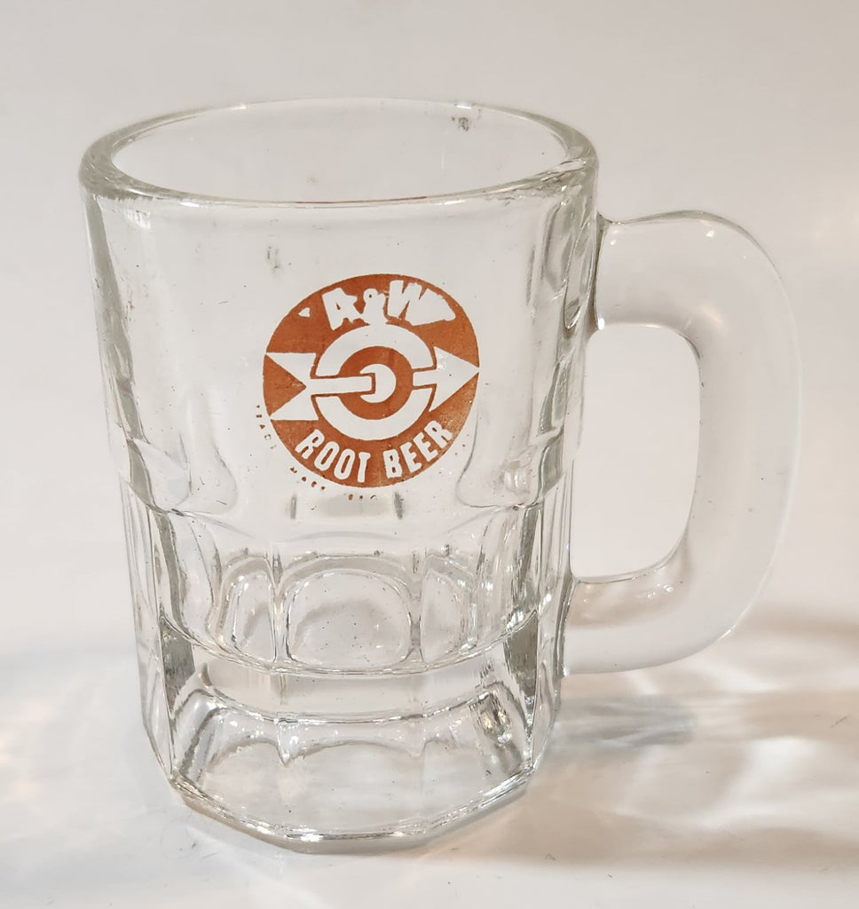 Vintage A & W Miniature 3 1/4" Tall Heavy Glass Root Beer Mug ...