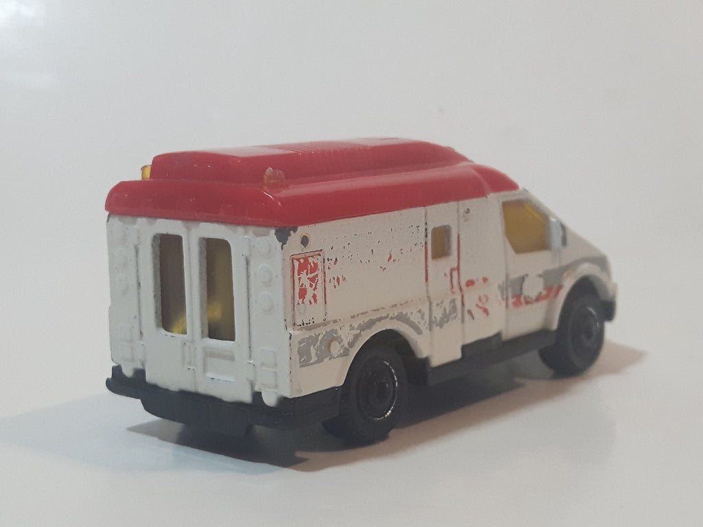 2014 Matchbox Rescue Duty Ambulance White and Red Die Cast Toy Car Veh ...
