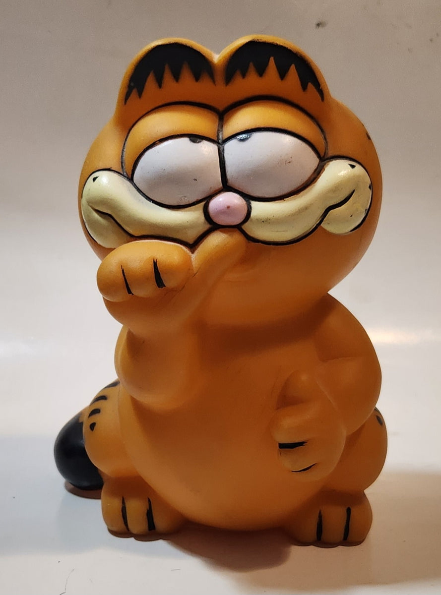 Rare Vintage Garfield 7 1/4" Tall Vinyl Coin Bank No Plug – Treasure ...