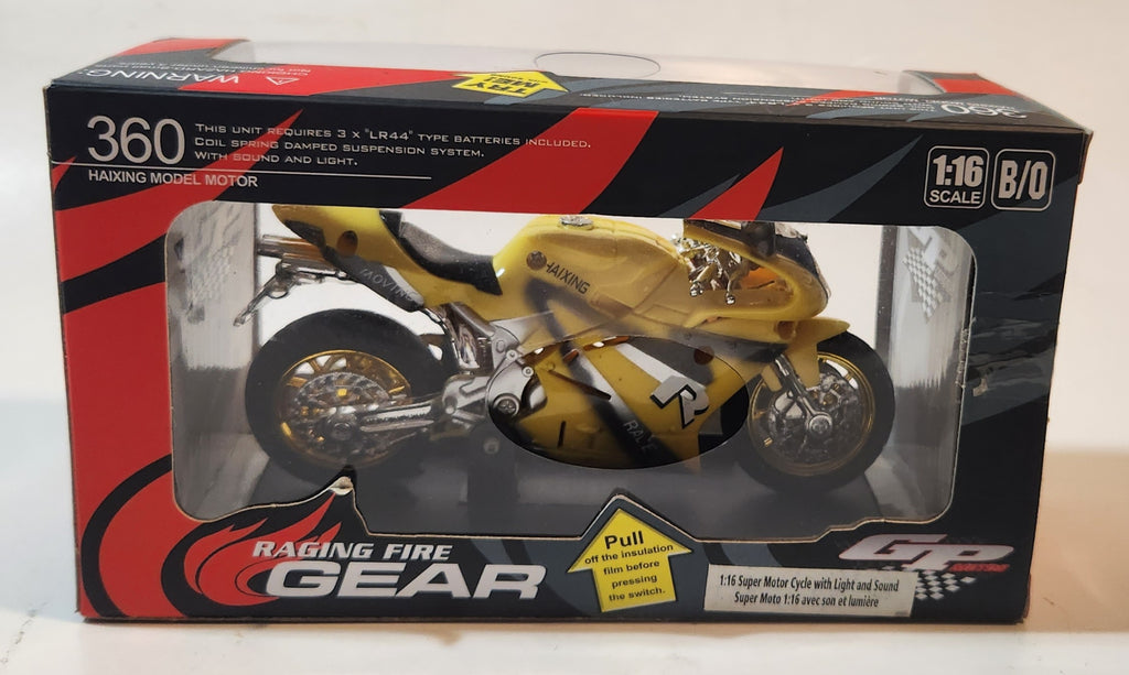 Haxing Toys Raging Fire Gear 360 Haxing Super Motor Cycle Yellow Sound ...