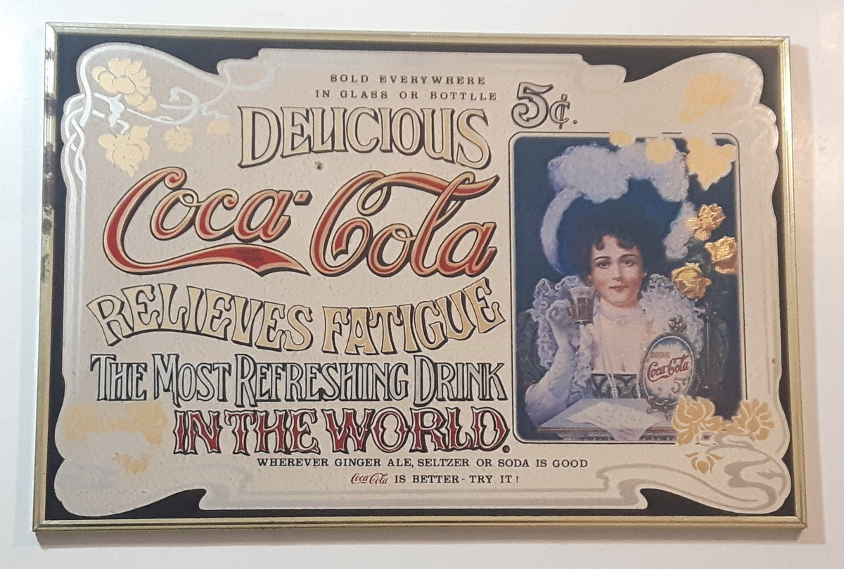 Vintage Coca Cola Delicious Relieves Fatigue In Glass or Bottles 5 Cen ...