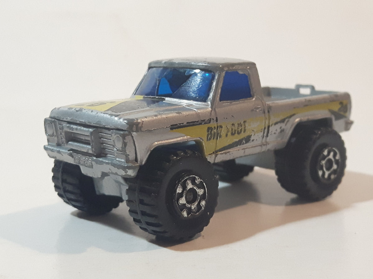 1982 Matchbox 4x4 Mini Pick Up Truck Big Foot #26 Silver Die Cast Toy ...