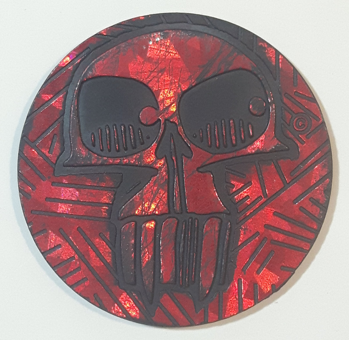 Pog Canada Games Skull Red and Black Plastic Caps Pog Slammer ...