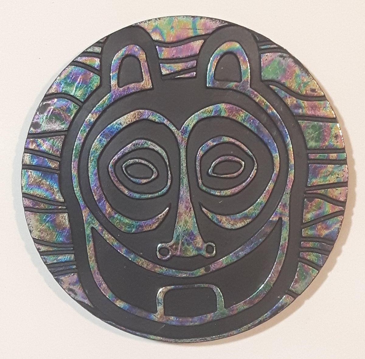 Pog Canada Games Animal Drawing Rainbow and Black Plastic Caps Pog Sla ...