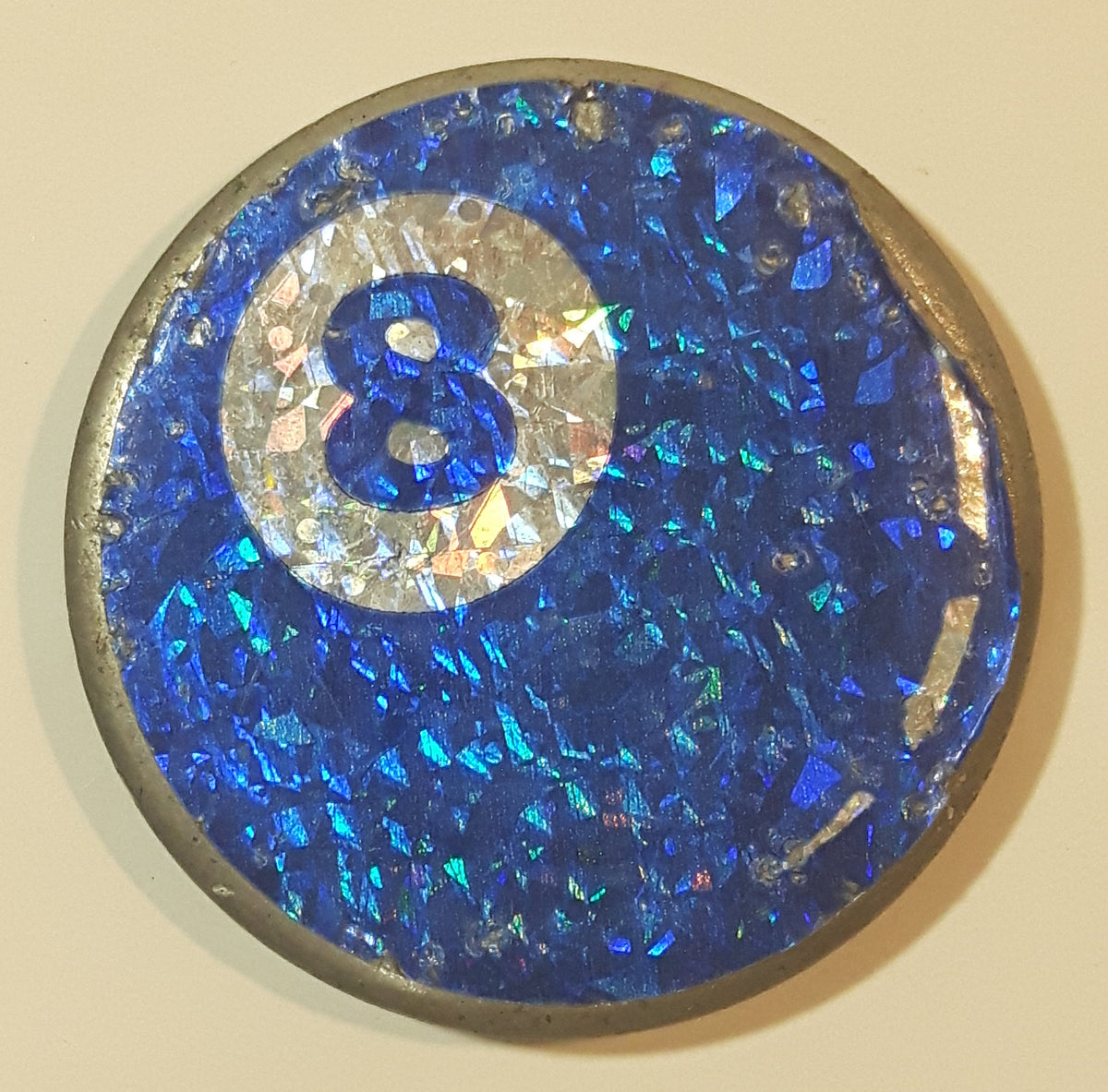 Pool Billiards Snooker Blue 8 Ball Heavy Metal Caps Pog Slammer ...