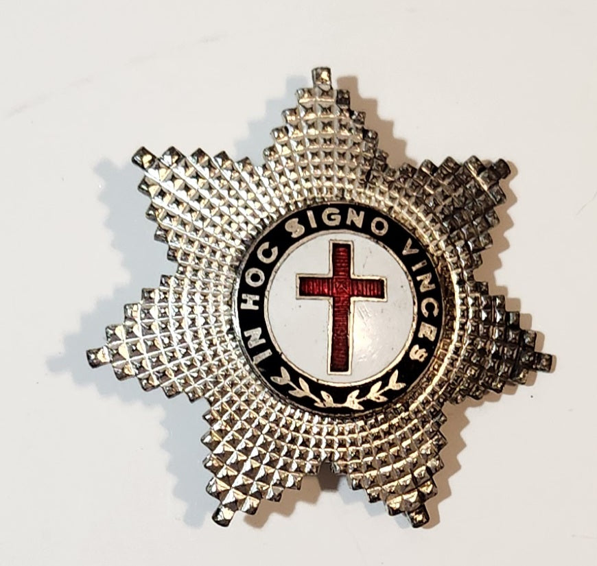 Antique Masonic Lodge Knights Templar In Hoc Signo Vinces Silver Ename ...