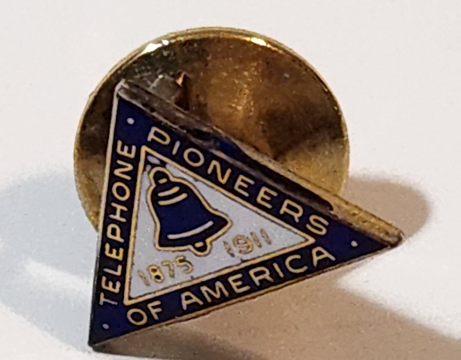 1875 1911 Telephone Pioneers of America Small Enamel Metal Lapel Pin ...