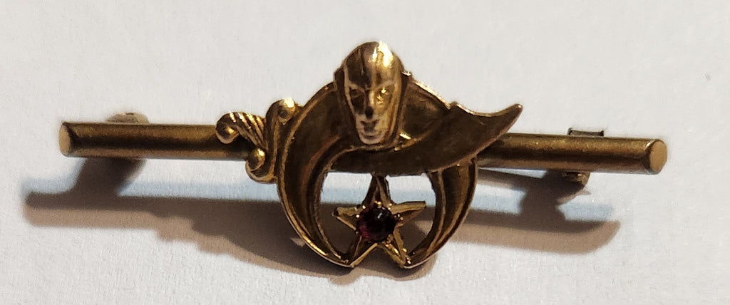 Vintage Masons Shriners Masonic Small Gold Pin with Ruby – Treasure ...