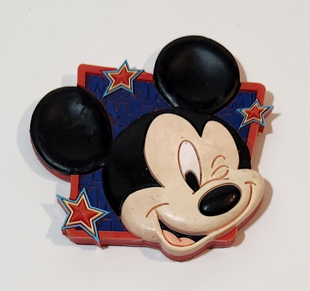 Applause Disney Mickey Mouse Winking With Stars Rubber Fridge Magnet ...