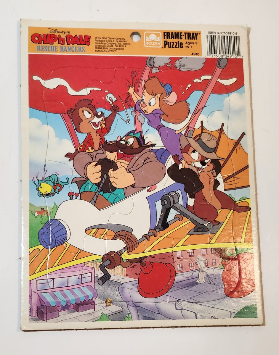 Vintage Golden Disney Chip 'n Dale Rescue Rangers Frame Tray Puzzle 49 ...