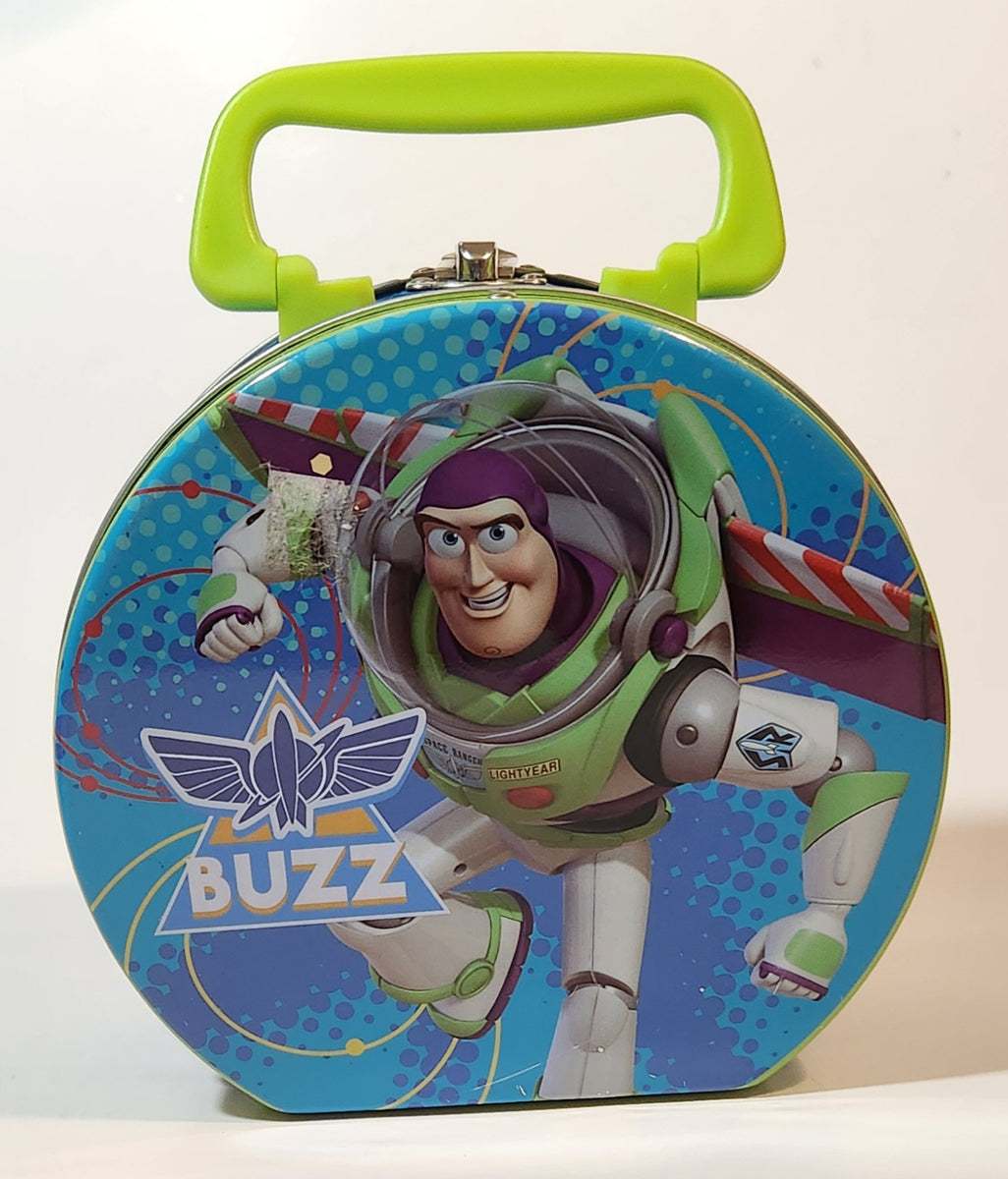 2014 Disney Pixar Toy Story Buzz Lightyear Small Tin Metal Lunch Box C ...
