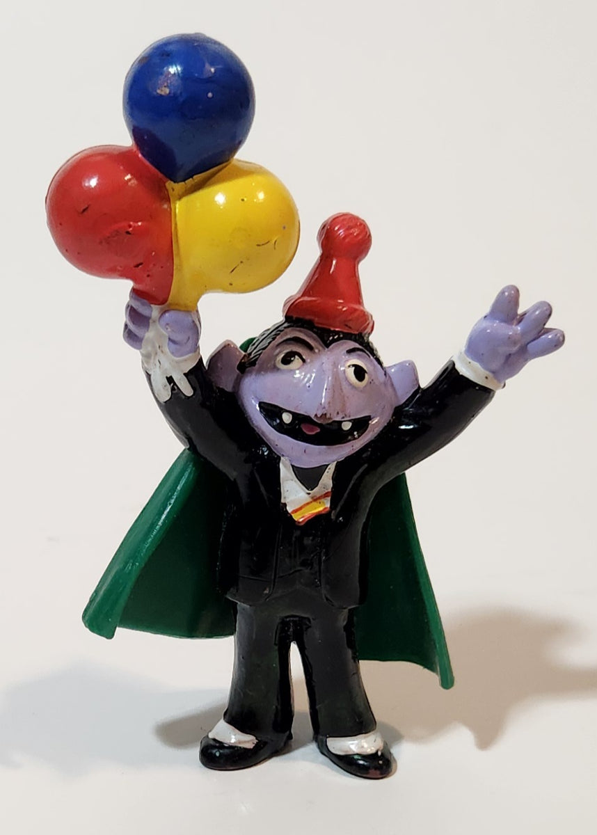 Applause Muppets Count Von Count Holding Balloons Toy 3 3/4" PVC Toy F ...
