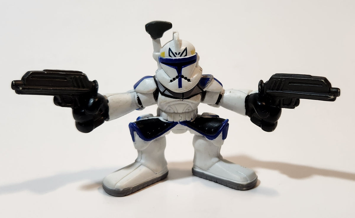 2009 Hasbro LFL Star Wars Galactic Heroes Blue Clone Trooper 2 1/4" Ta ...