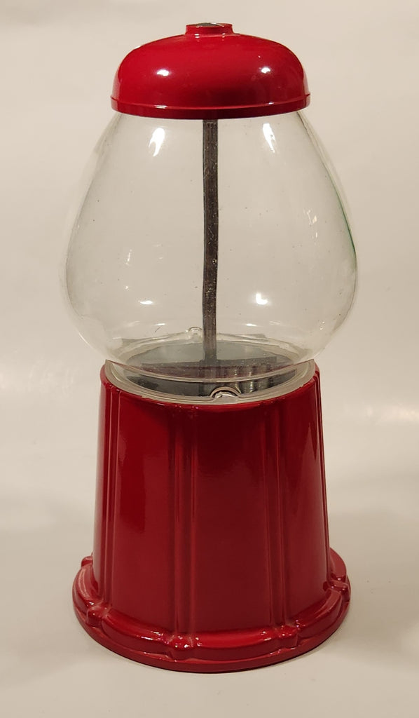 Red Metal and Glass Dome 11" Tall Gumball Machine Dispenser – Treasure ...