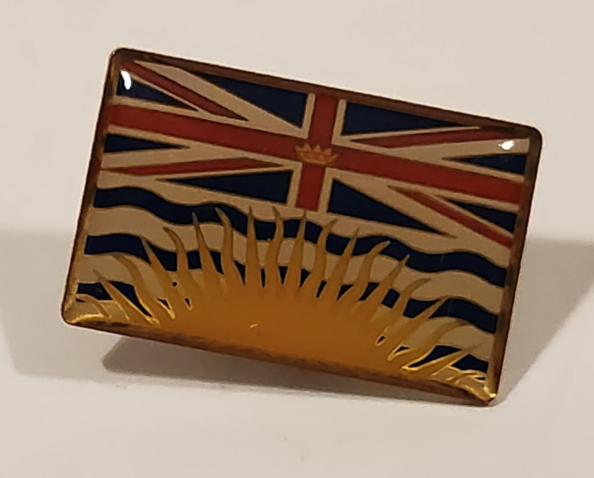British Columbia, Canada Flag Themed Enamel Metal Lapel Pin Souvenir T ...