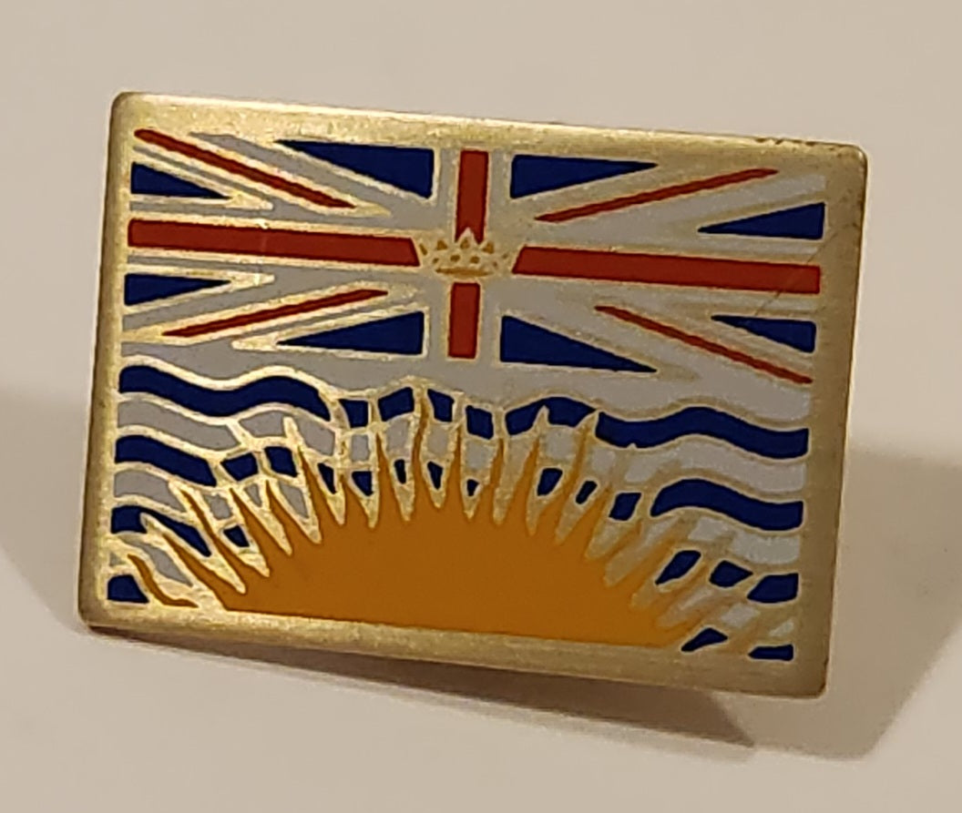 British Columbia, Canada Flag Themed Enamel Metal Lapel Pin Souvenir T ...