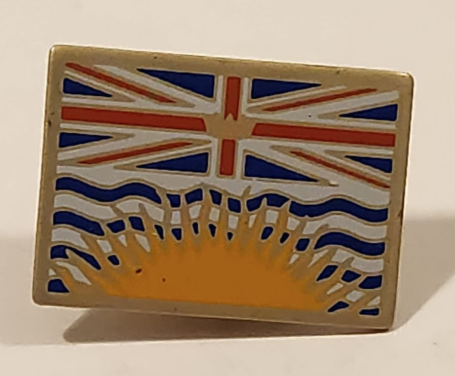 British Columbia, Canada Flag Themed Enamel Metal Lapel Pin Souvenir T ...