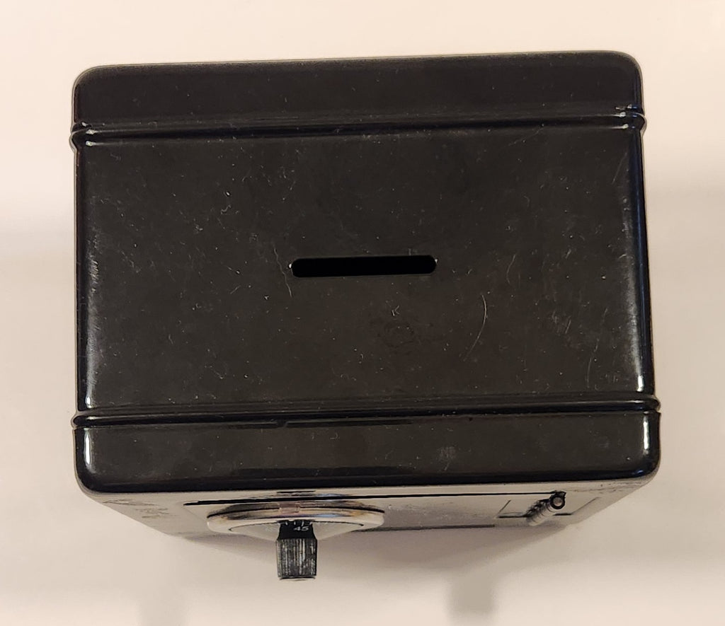 Black Metal Combination Safe Coin Bank – Treasure Valley Antiques ...