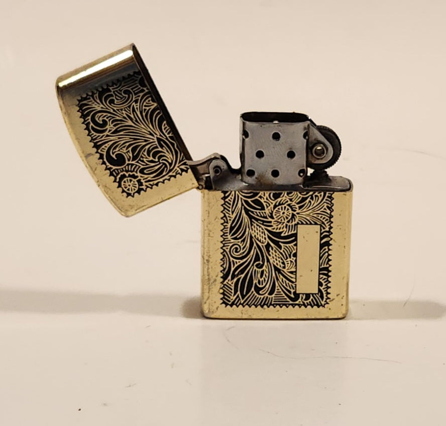Samen Ornate 19th Century Theme Engraved Zippo Style Lighter – Treasure ...