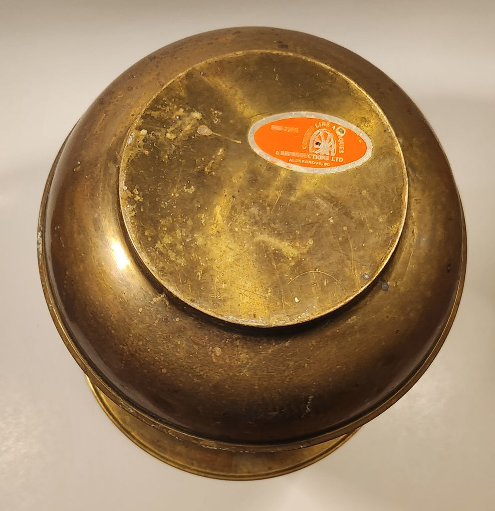 Antique Redskin Brand Chewing Tobacco Cut Plug Large Brass 10" Tall Sp ...