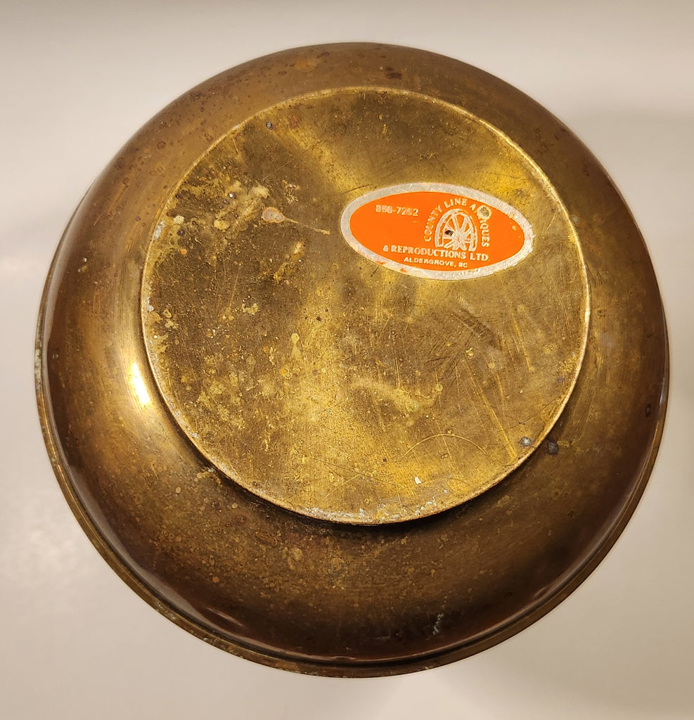 Antique Redskin Brand Chewing Tobacco Cut Plug Large Brass 10" Tall Sp ...