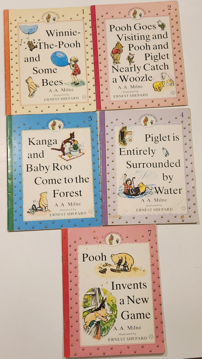 A Pooh & Piglet Book 1,2,3,4, and 7 by A.A. Milne 5 Book Lot – Treasure ...