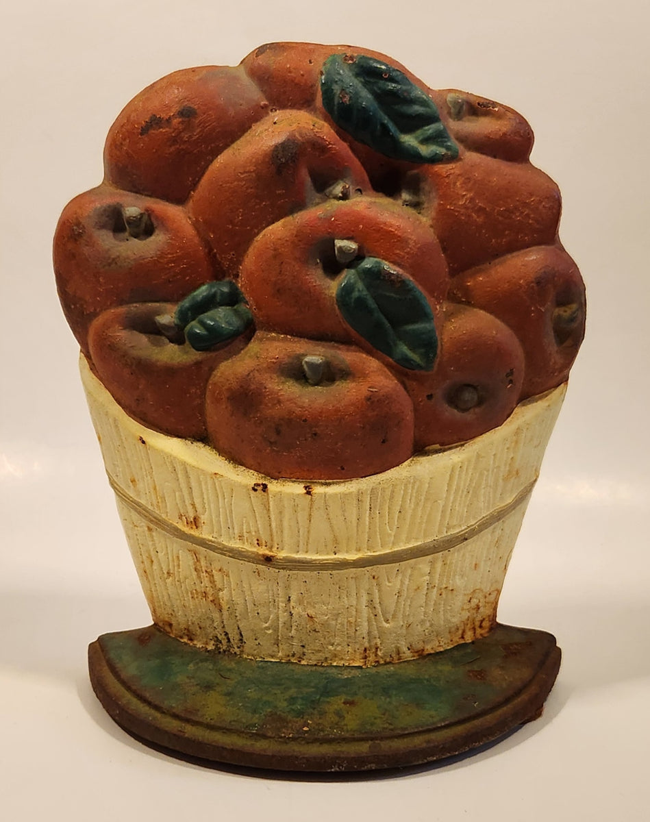 Basket of Apples 8" Cast Iron Door Stop – Treasure Valley Antiques ...