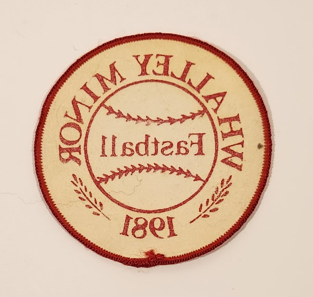 1981 Whalley Minor Fastball Embroidered Fabric Patch Badge – Treasure ...