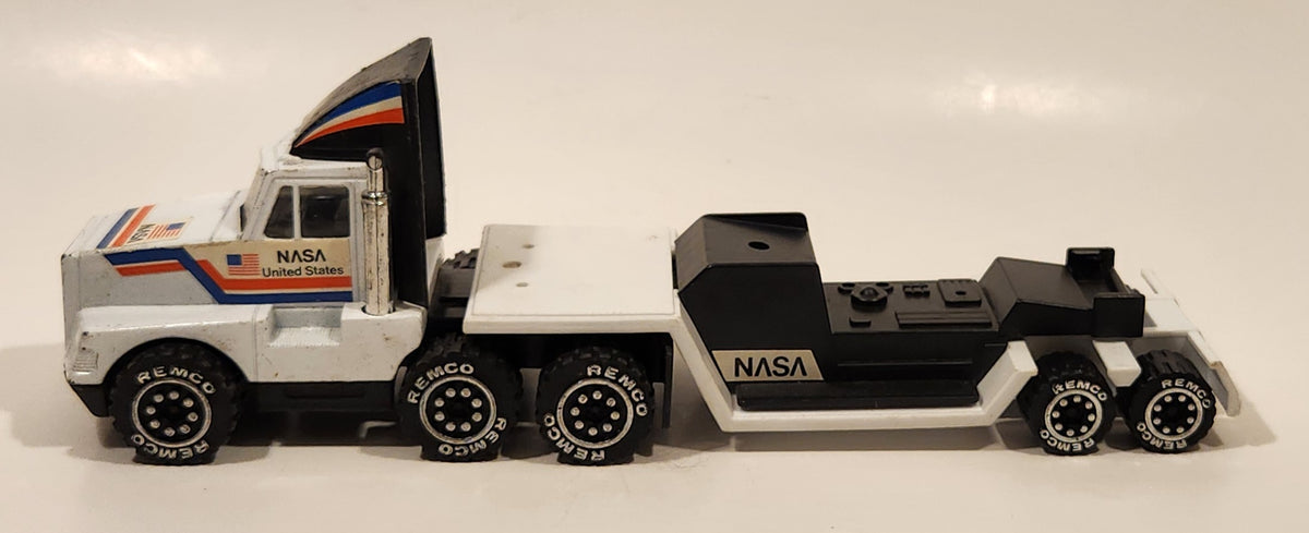 1989 Remco NASA Semi Tractor and Trailer Pressed Steel Toy Car Vehicle ...