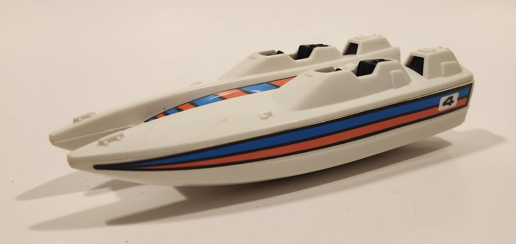 Tomy Mighty Motor Boats Catamaran #4 White Plastic Toy Speed Boat ...
