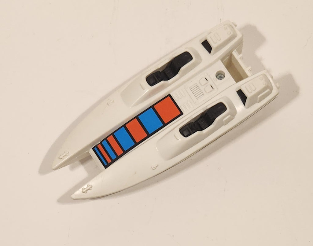 Tomy Mighty Motor Boats Catamaran #4 White Plastic Toy Speed Boat ...
