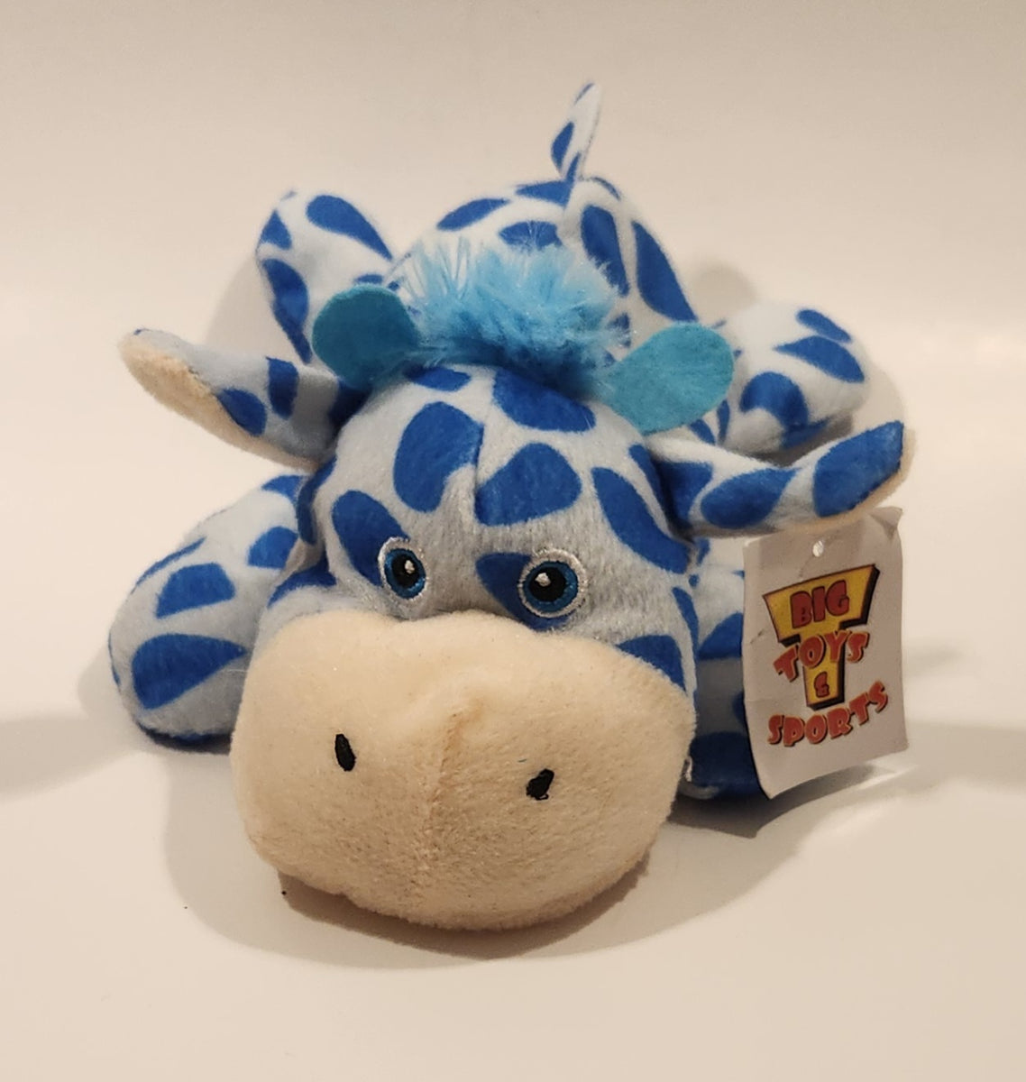 Caravan Softoys Big T Toys & Sports Blue Spotted Cow 10" Stuffed Plush ...
